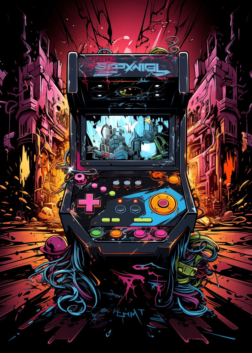 'Arcade Machine' Poster, picture, metal print, paint by SirHerald ...