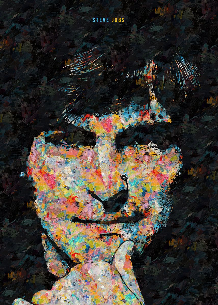 'STEVE JOBS ABSTRACT PAINT' Poster, picture, metal print, paint by ...