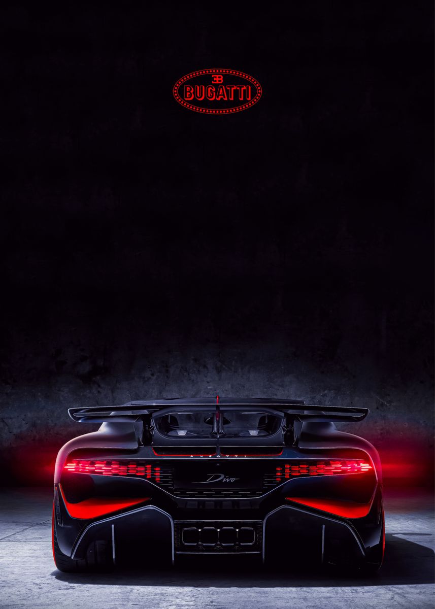 'Bugatti Divo' Poster, picture, metal print, paint by Lee Rocks | Displate