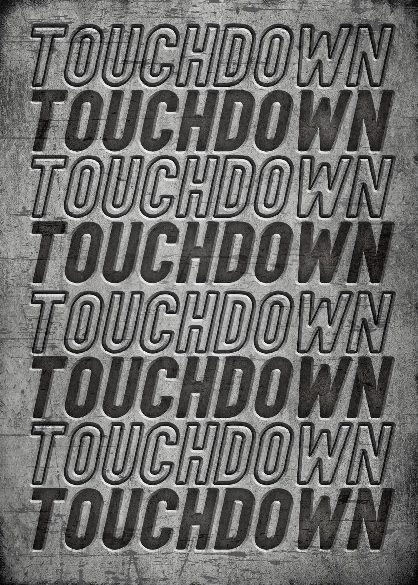 'Touchdown Football' Poster, picture, metal print, paint by XandYart ...