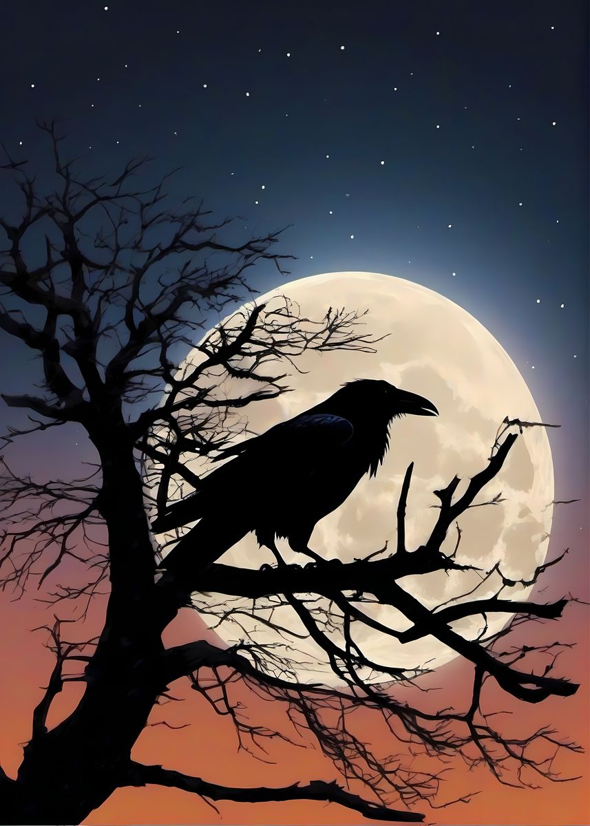 'Crow' Poster, picture, metal print, paint by Gon Poster | Displate