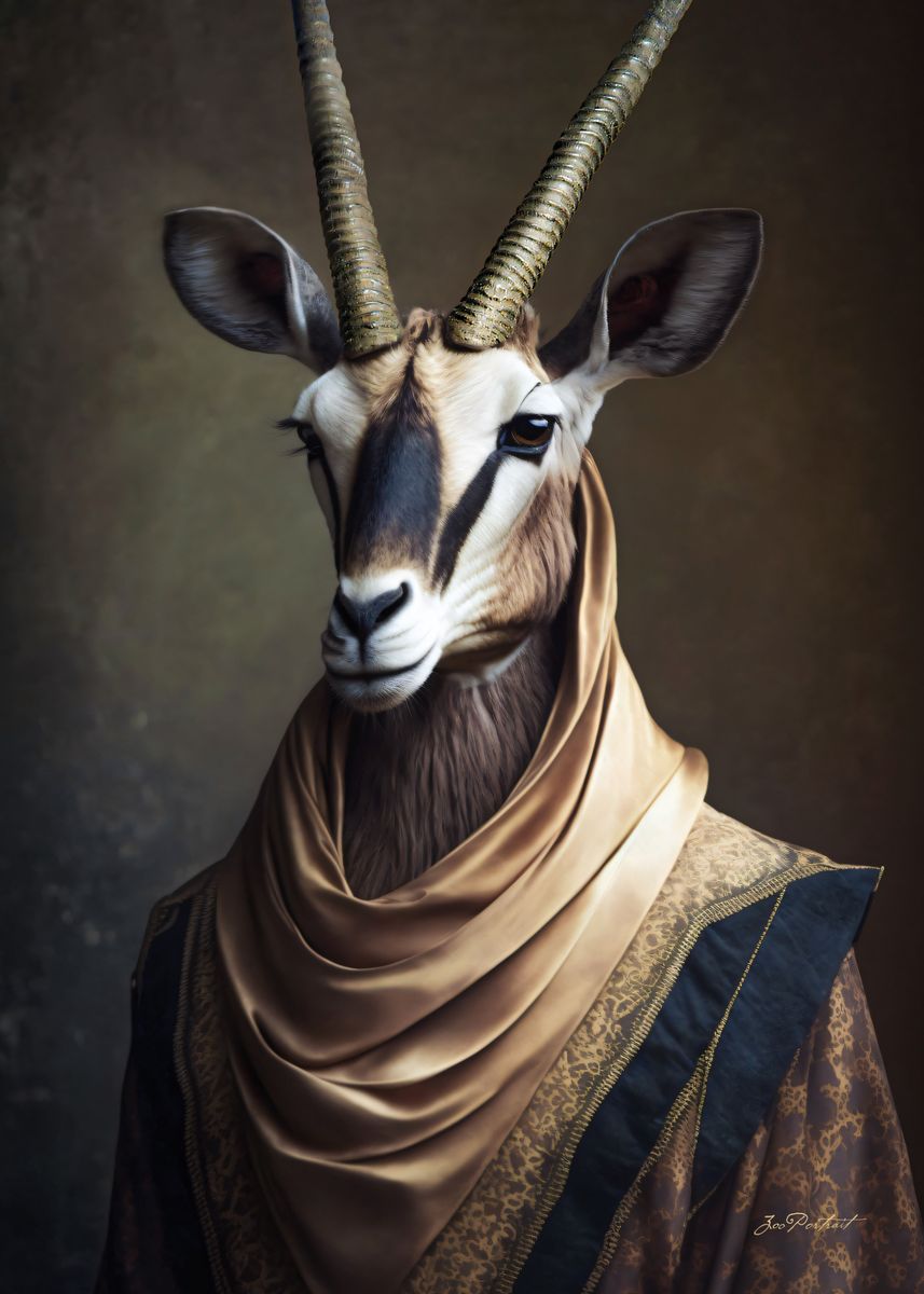 'Antelope Oryx Portrait' Poster, picture, metal print, paint by Clement ...