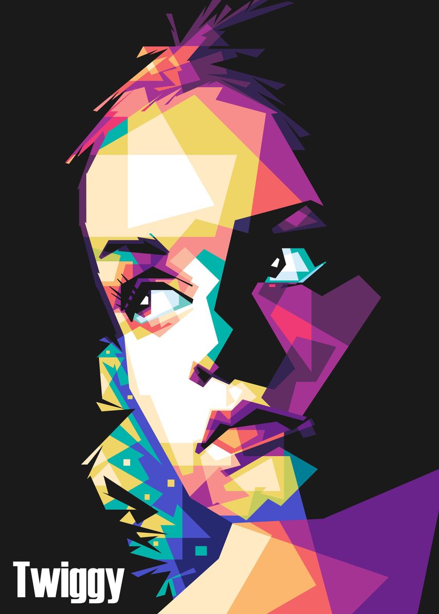 'twiggy model pop art' Poster, picture, metal print, paint by Asran ...