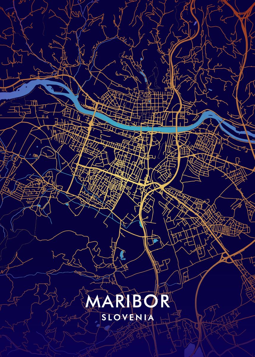 'Maribor Slovenia' Poster, picture, metal print, paint by Miracle ...