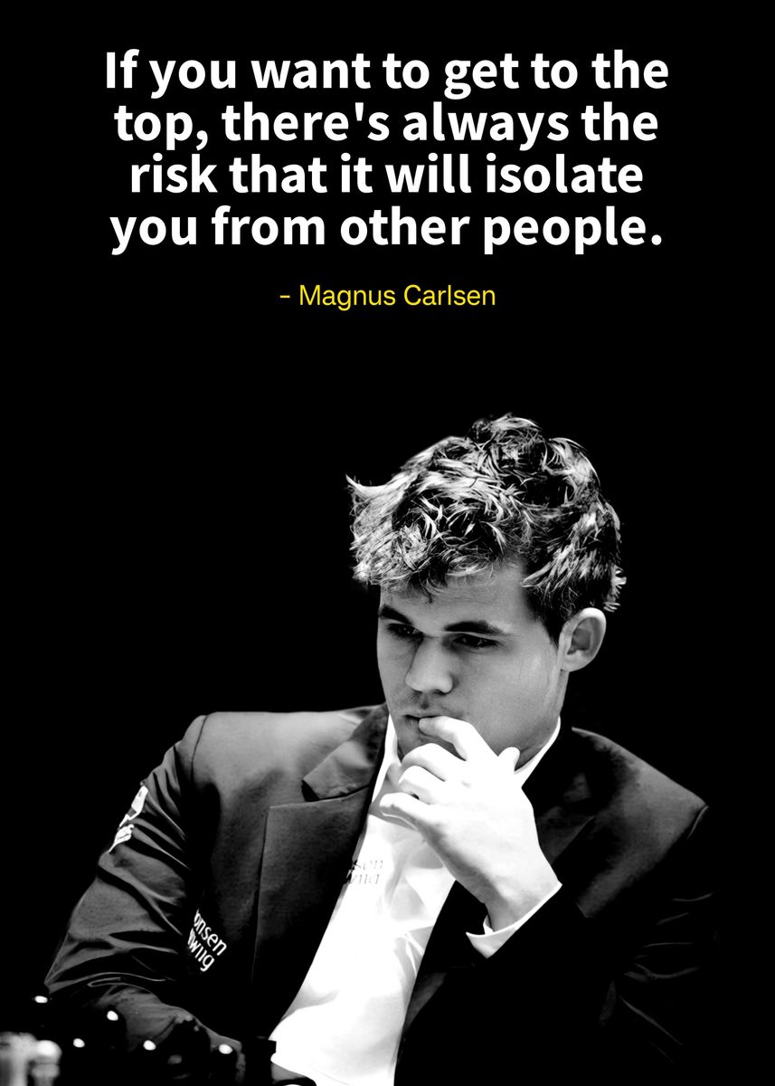 'Magnus Carlsen quotes ' Poster, picture, metal print, paint by CF ...