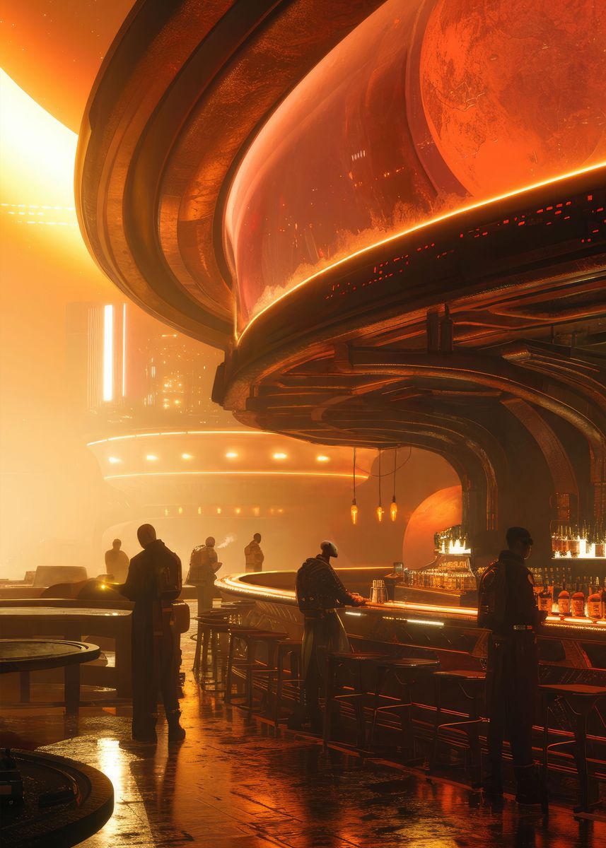 'Omega Lounge Bar' Poster, picture, metal print, paint by Oknice | Displate