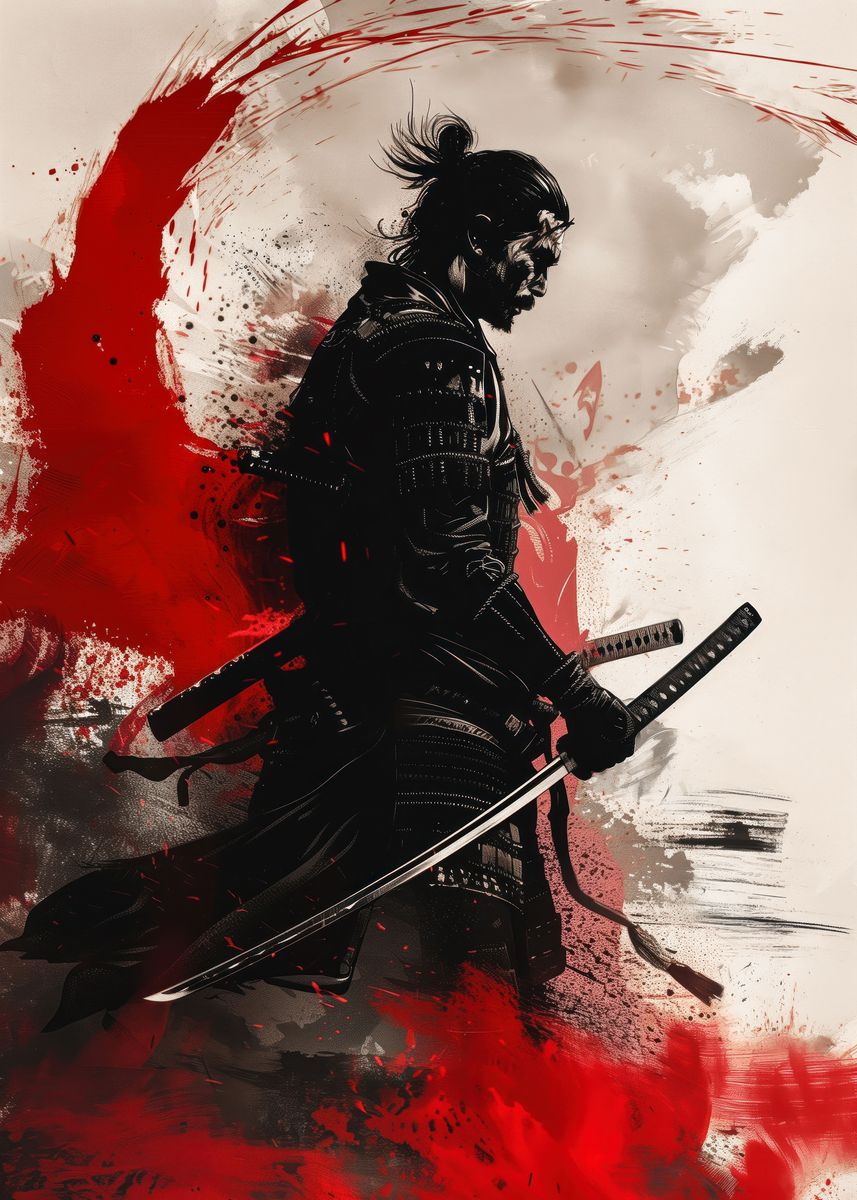 'japanese samurai katana' Poster, picture, metal print, paint by Adel S ...