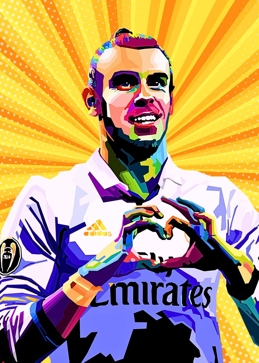 'Gareth Bale Wpap Pop Art' Poster, picture, metal print, paint by Mus ...