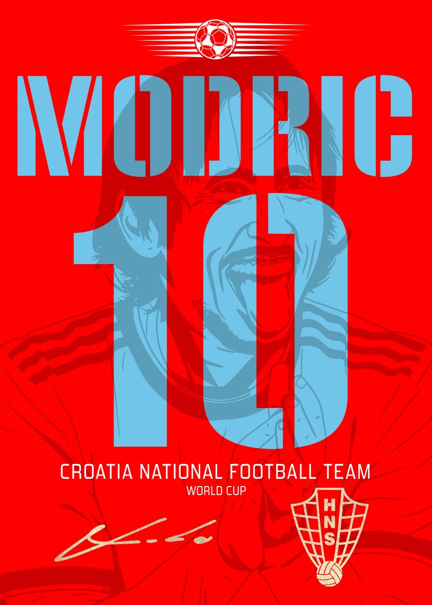 'Luka Modric Croatia Natio' Poster, picture, metal print, paint by Evan ...