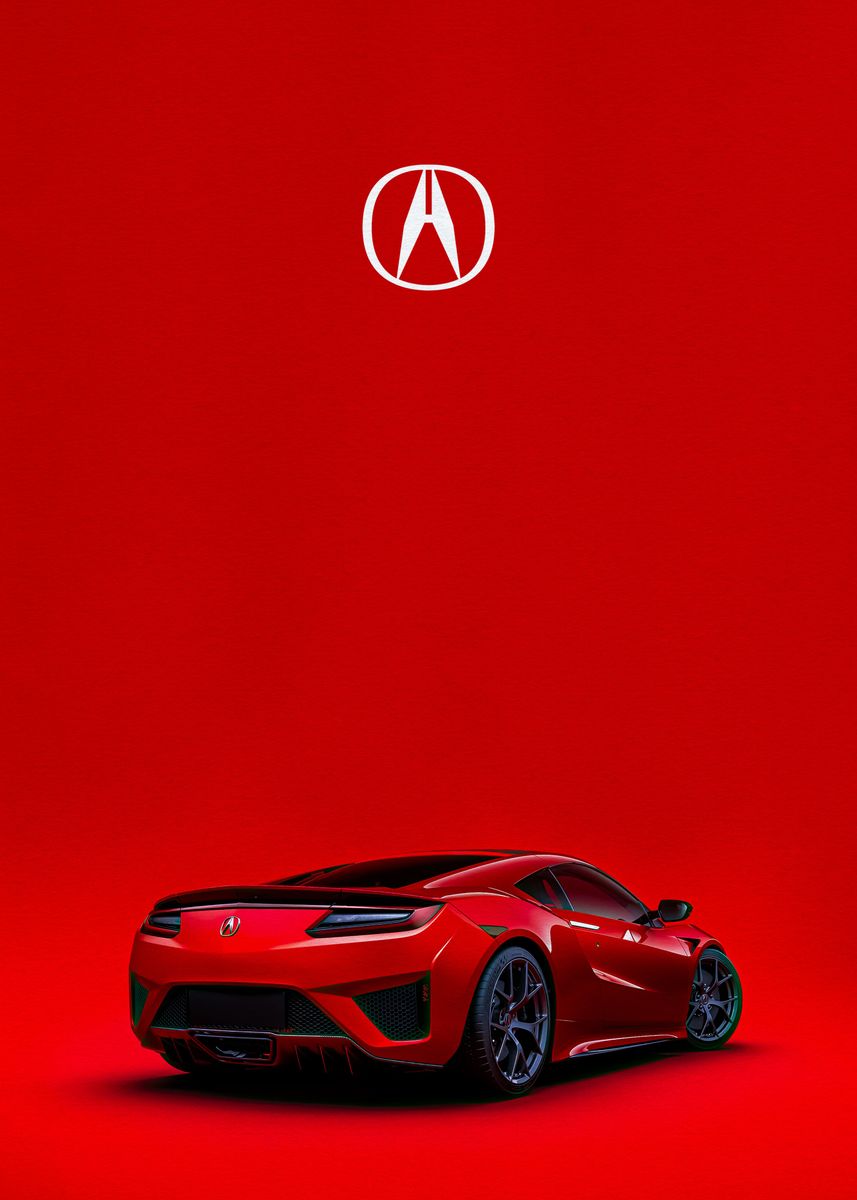 'Honda Acura NSX' Poster, picture, metal print, paint by Lee Rocks ...