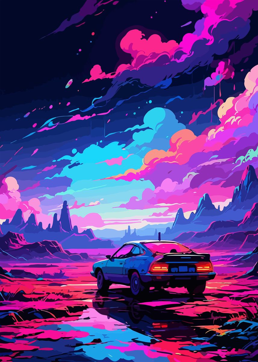 'the jungle' Poster, picture, metal print, paint by sam the cat | Displate