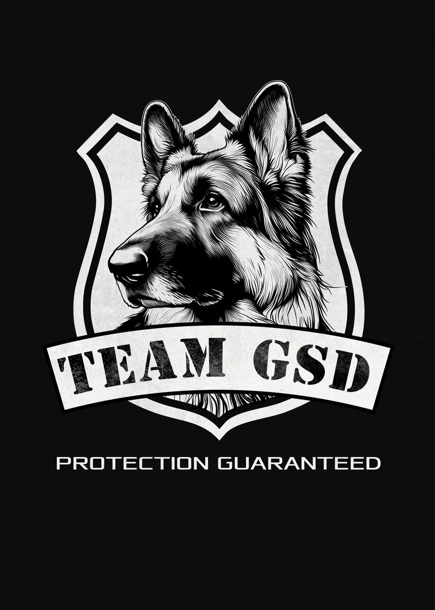 'Team GSD' Poster, picture, metal print, paint by Artistic Alchemy ...