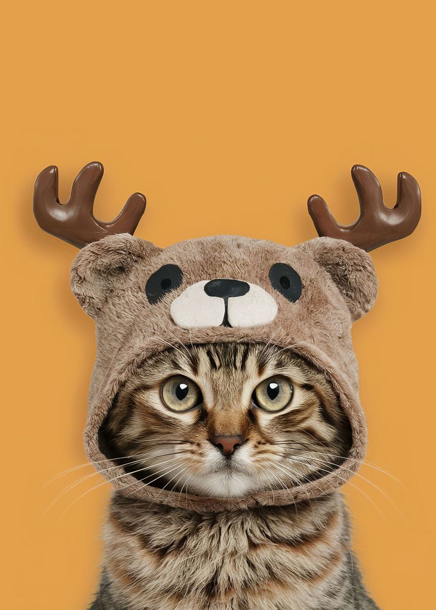 'cat with den' Poster, picture, metal print, paint by EDSON RAMOS ...