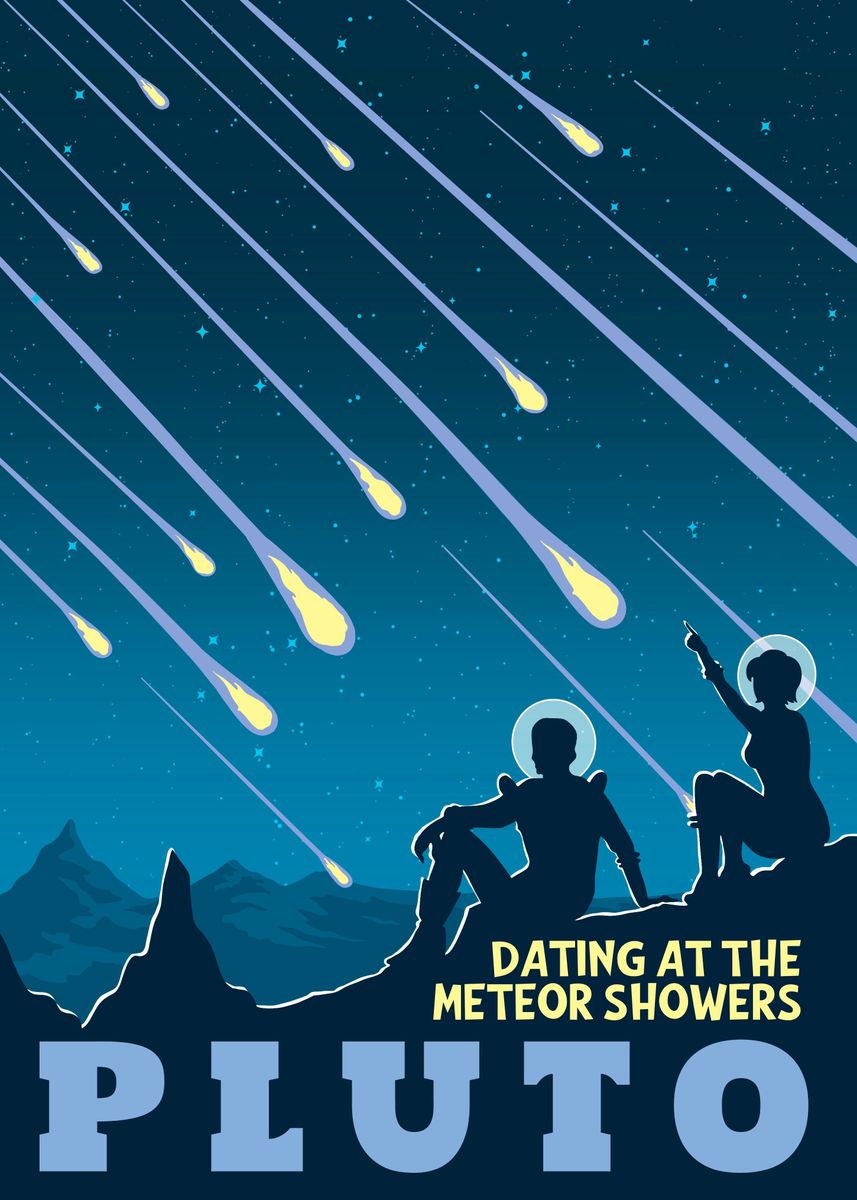 'Meteor' Poster, picture, metal print, paint by Selja Cute | Displate