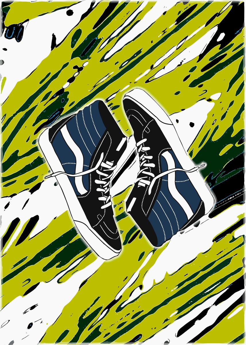 'Vans Shoes Poster' Poster, picture, metal print, paint by William ...