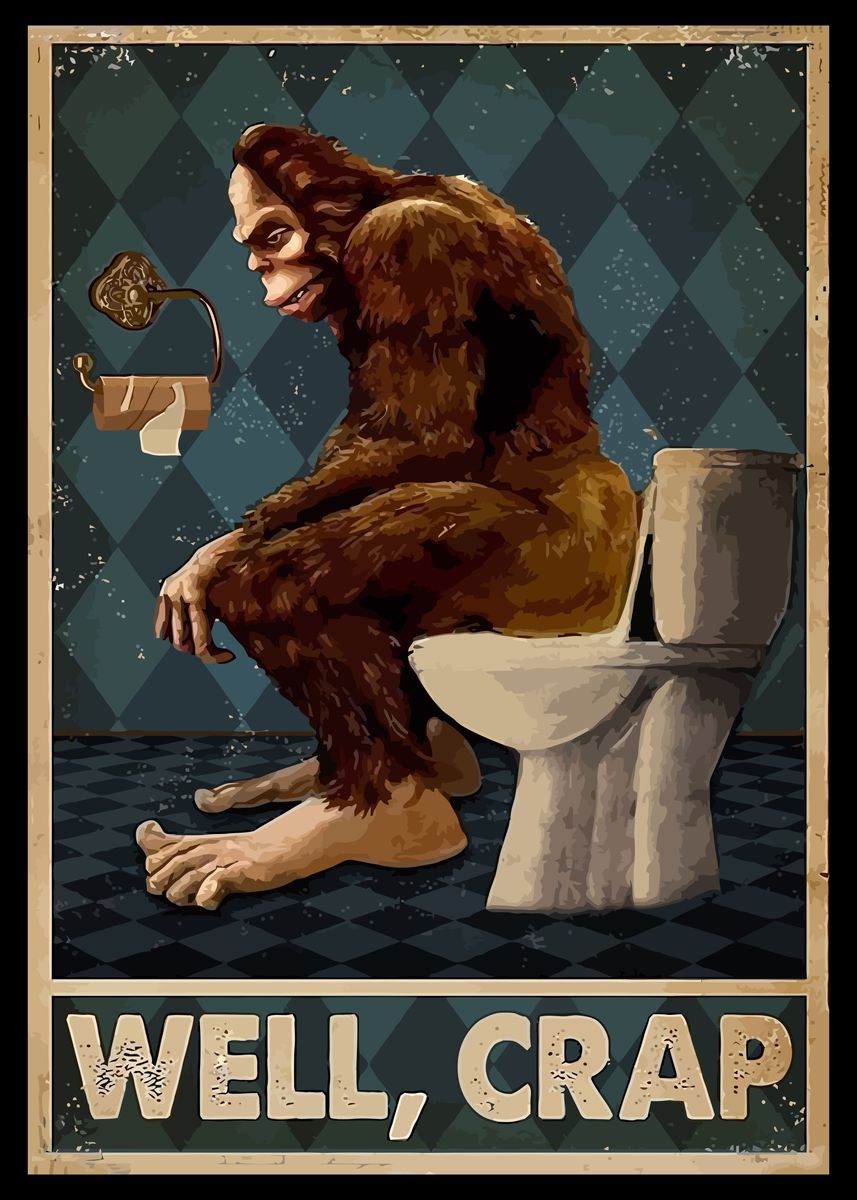 'Well Crap' Poster, picture, metal print, paint by Long Dragon | Displate