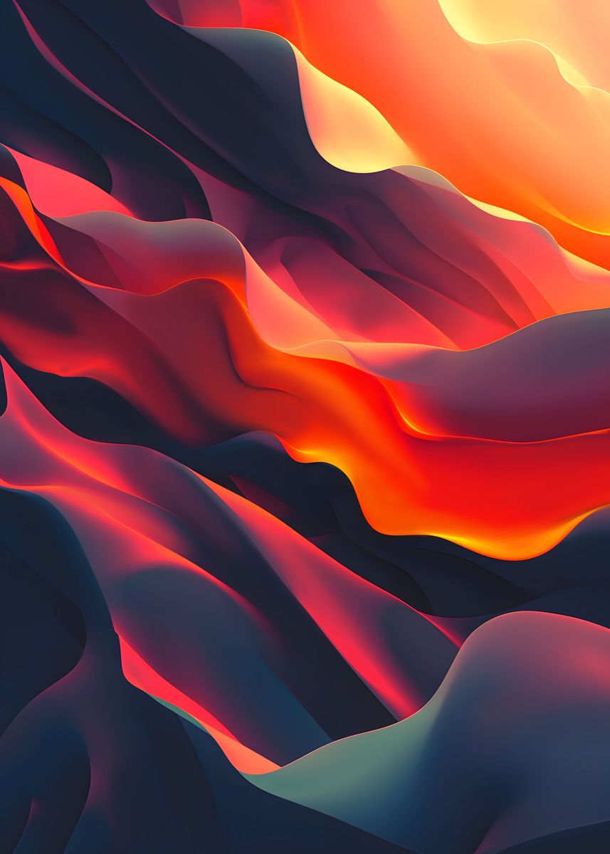 'Chaotic Forms' Poster, picture, metal print, paint by THEXYIA | Displate