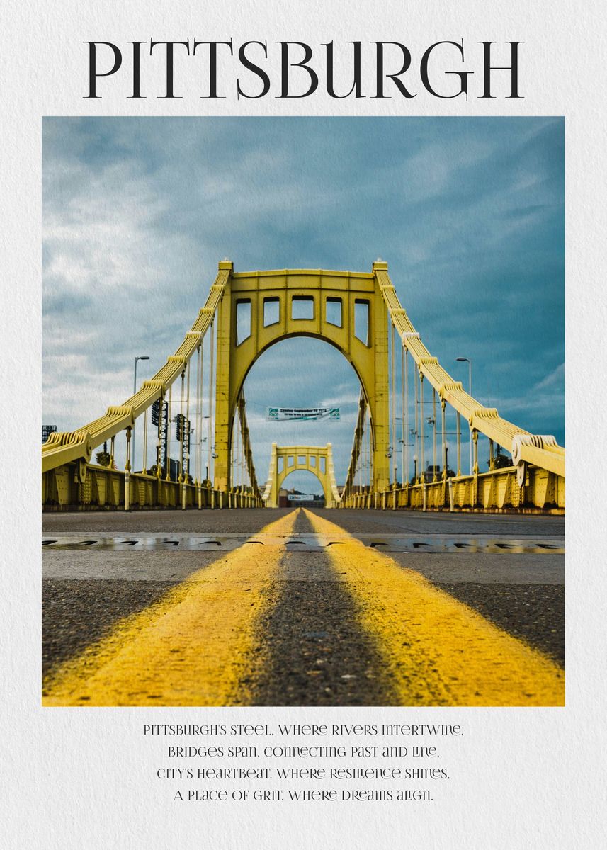 'Pittsburgh' Poster, picture, metal print, paint by Andi Permana | Displate