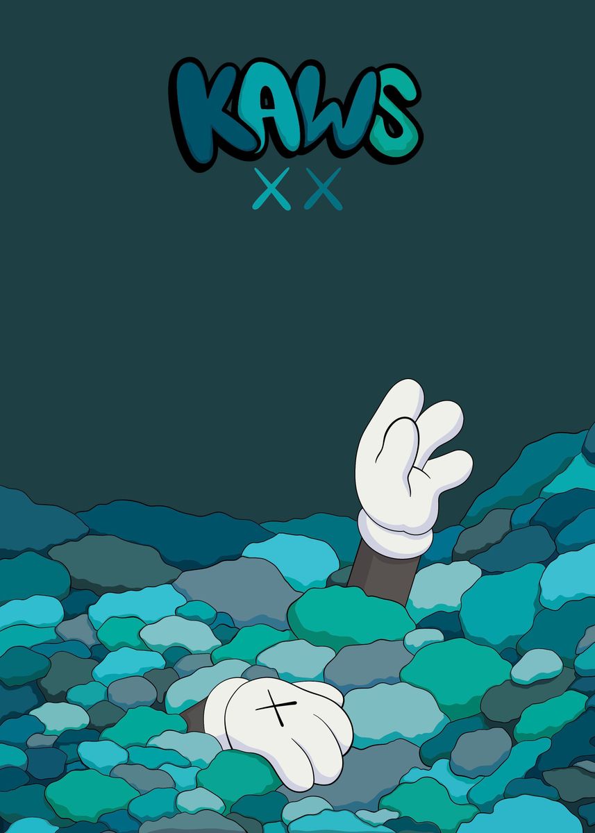 'Kaws' Poster, picture, metal print, paint by Lardis Art | Displate