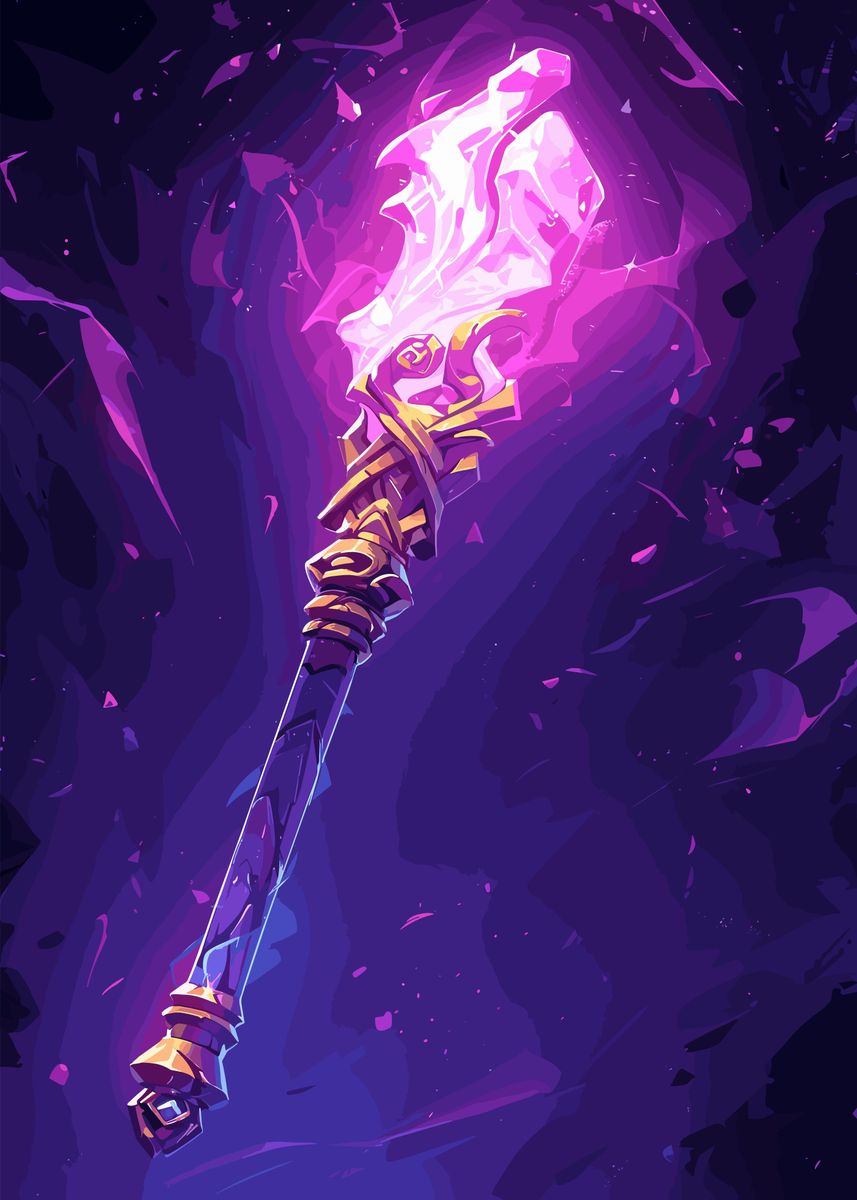 'Magical Baton' Poster, picture, metal print, paint by SuperNova | Displate