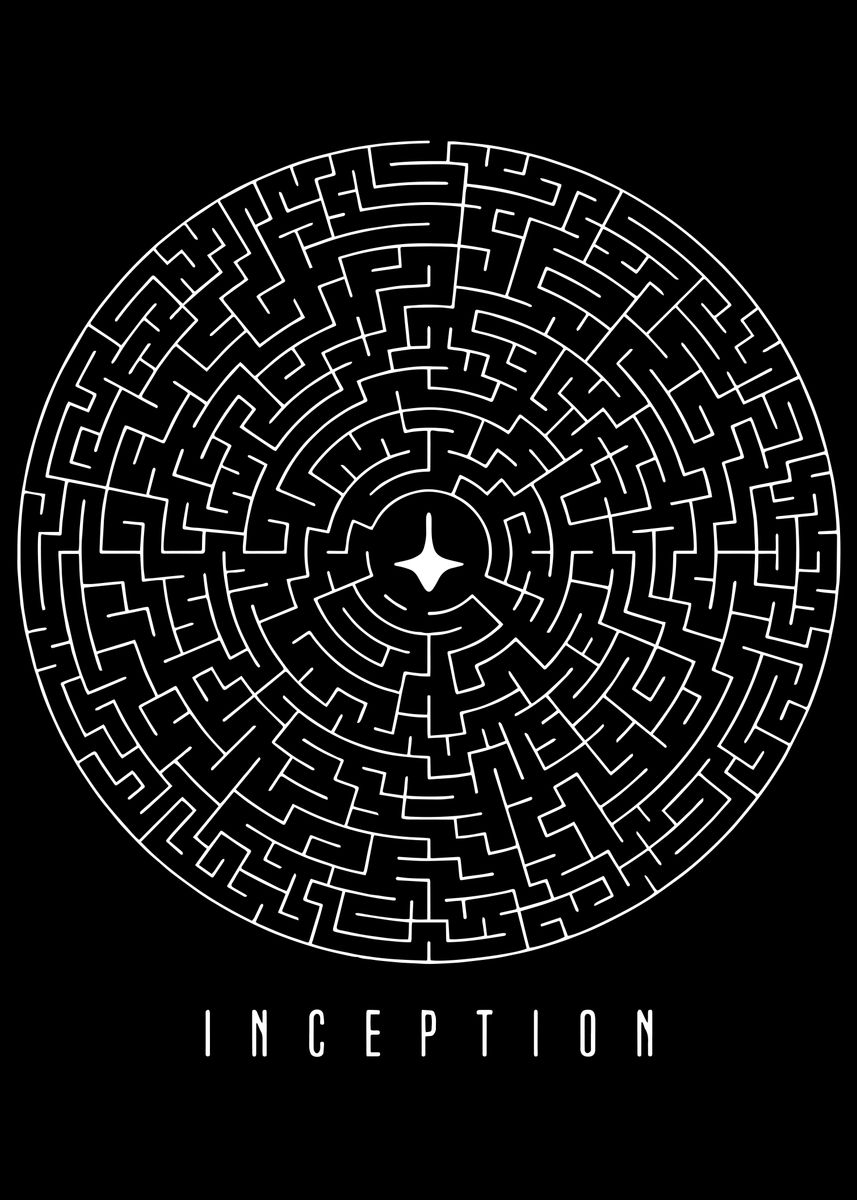 'black and white inception' Poster, picture, metal print, paint by Aksara Alka R | Displate