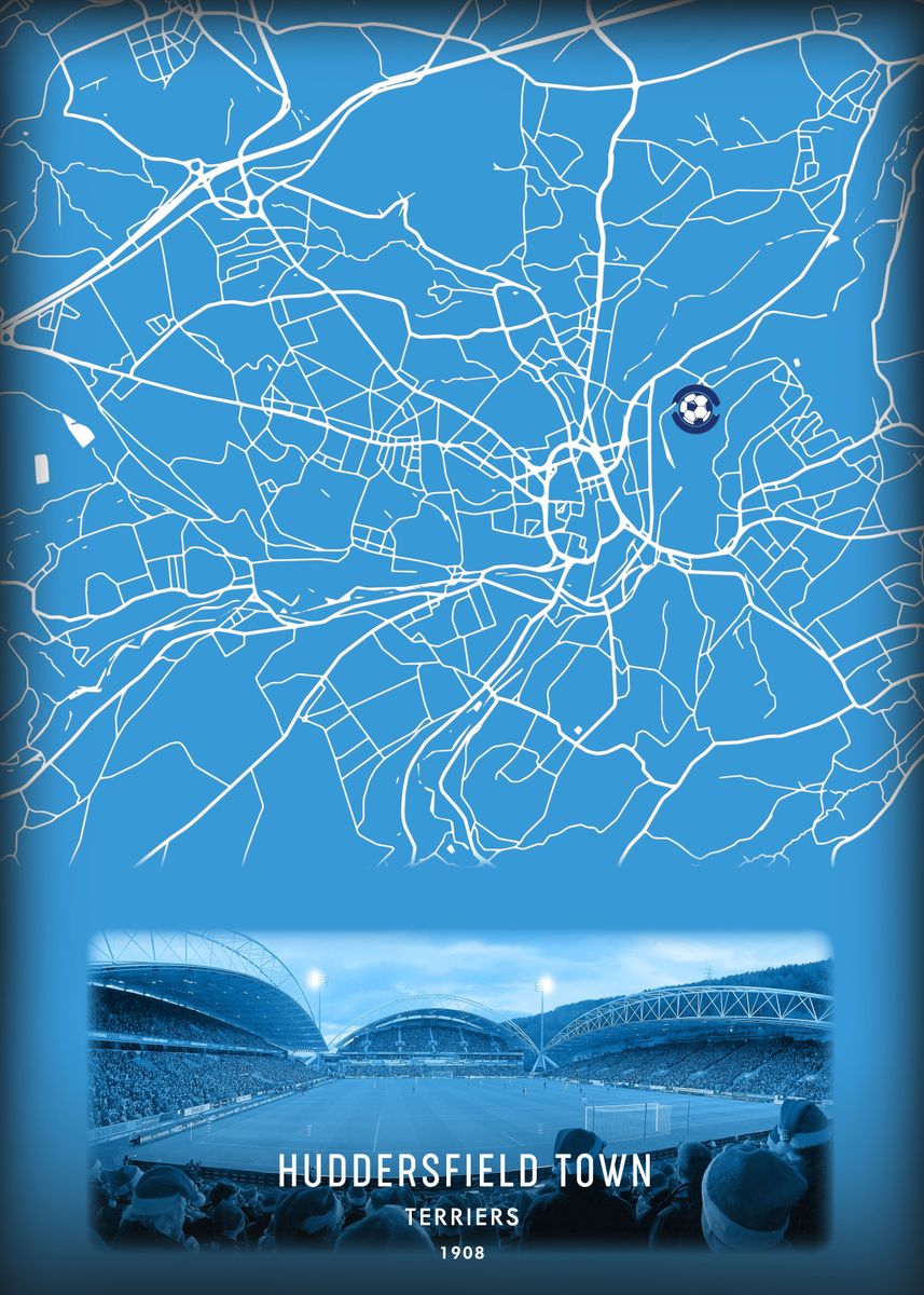 'John Smiths Stadium Hudd' Poster, picture, metal print, paint by ...