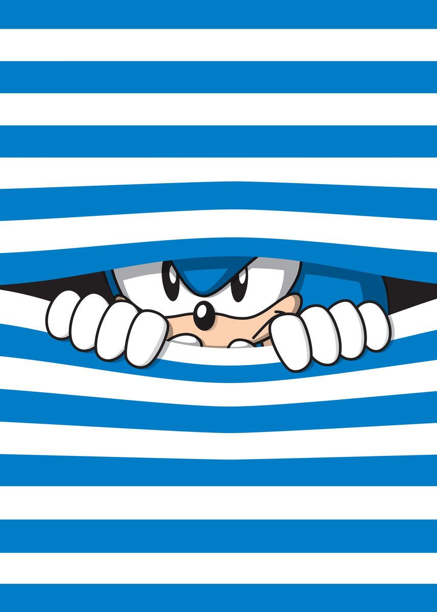 'Sonic Stripes' Poster, picture, metal print, paint by Sonic the ...