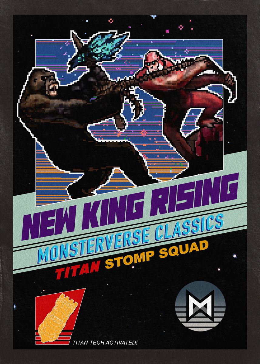 'New King Rising' Poster, picture, metal print, paint by Godzilla x ...