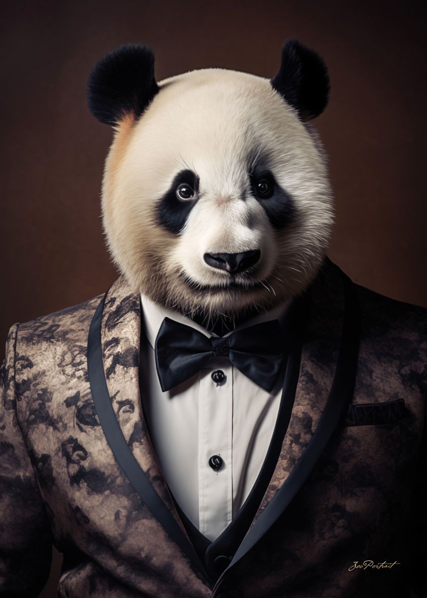 'Giant Panda Portrait' Poster, picture, metal print, paint by Clement ...