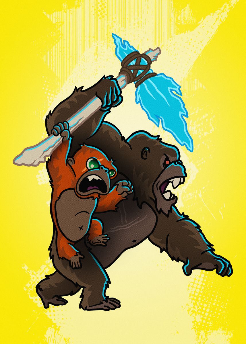 'King Power' Poster, picture, metal print, paint by Godzilla x Kong ...