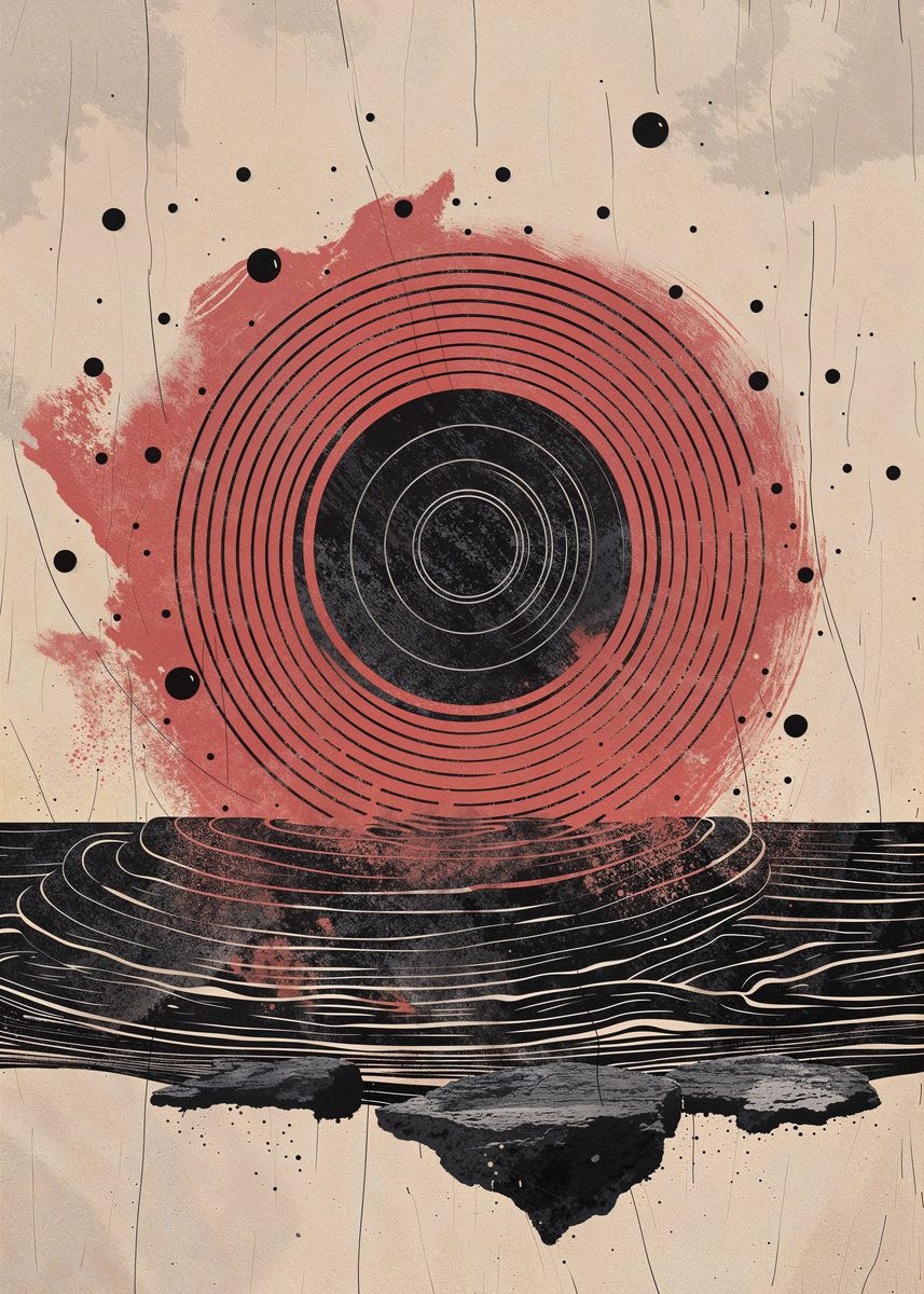 'Eclipse Splash' Poster, picture, metal print, paint by Tomoo | Displate