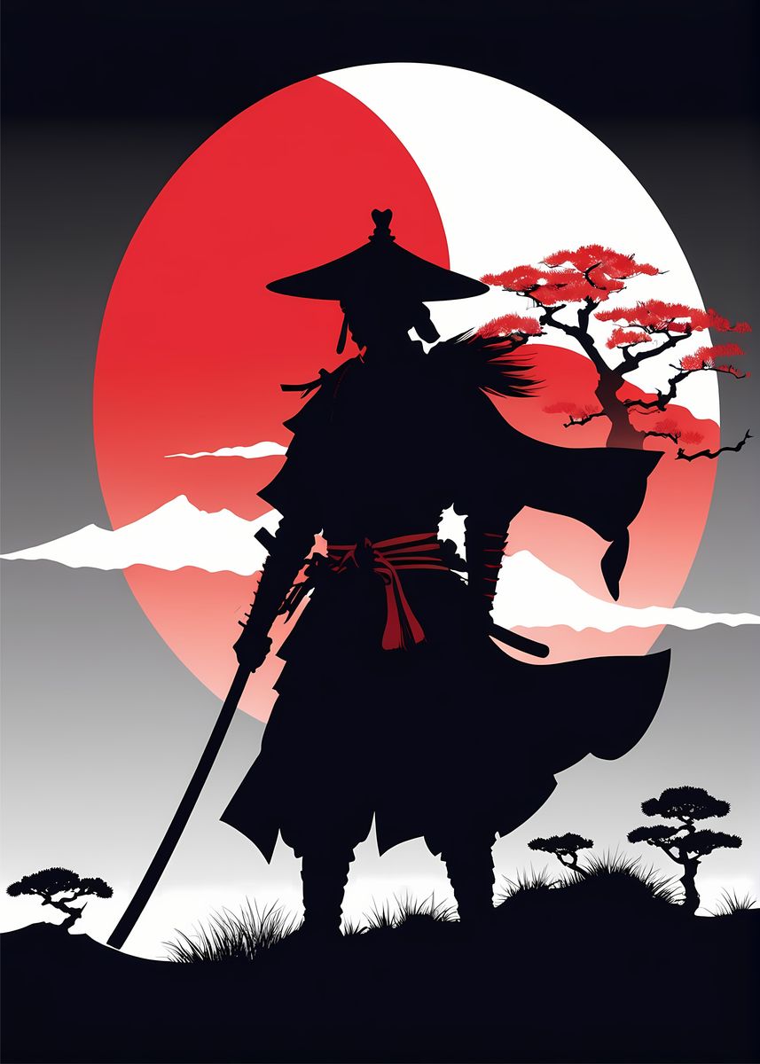 'Japanese Samurai' Poster, picture, metal print, paint by Gon Poster ...