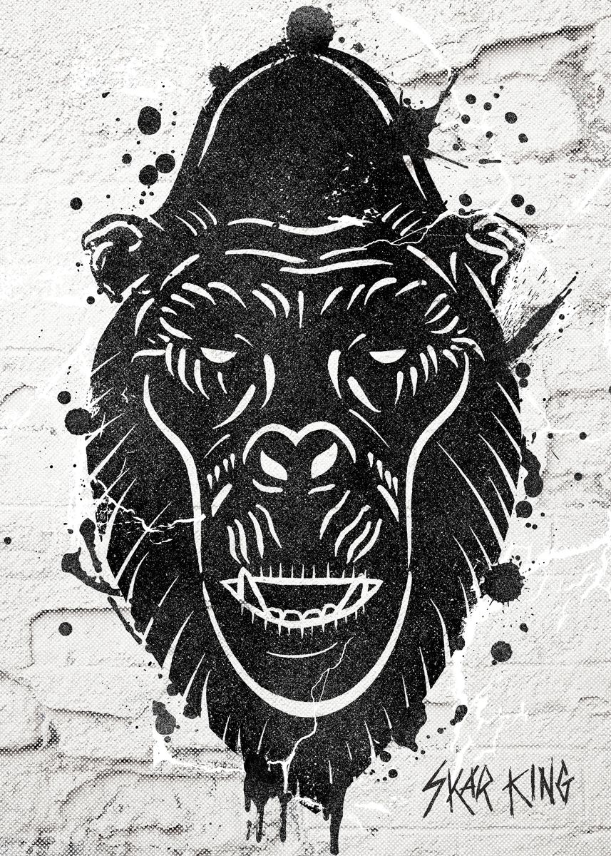 'Scar King Urban Portait' Poster, picture, metal print, paint by ...
