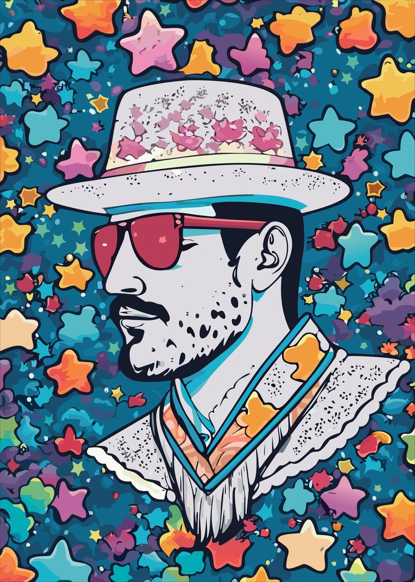 'Male Fashion Icon' Poster, picture, metal print, paint by der Mumpitz ...