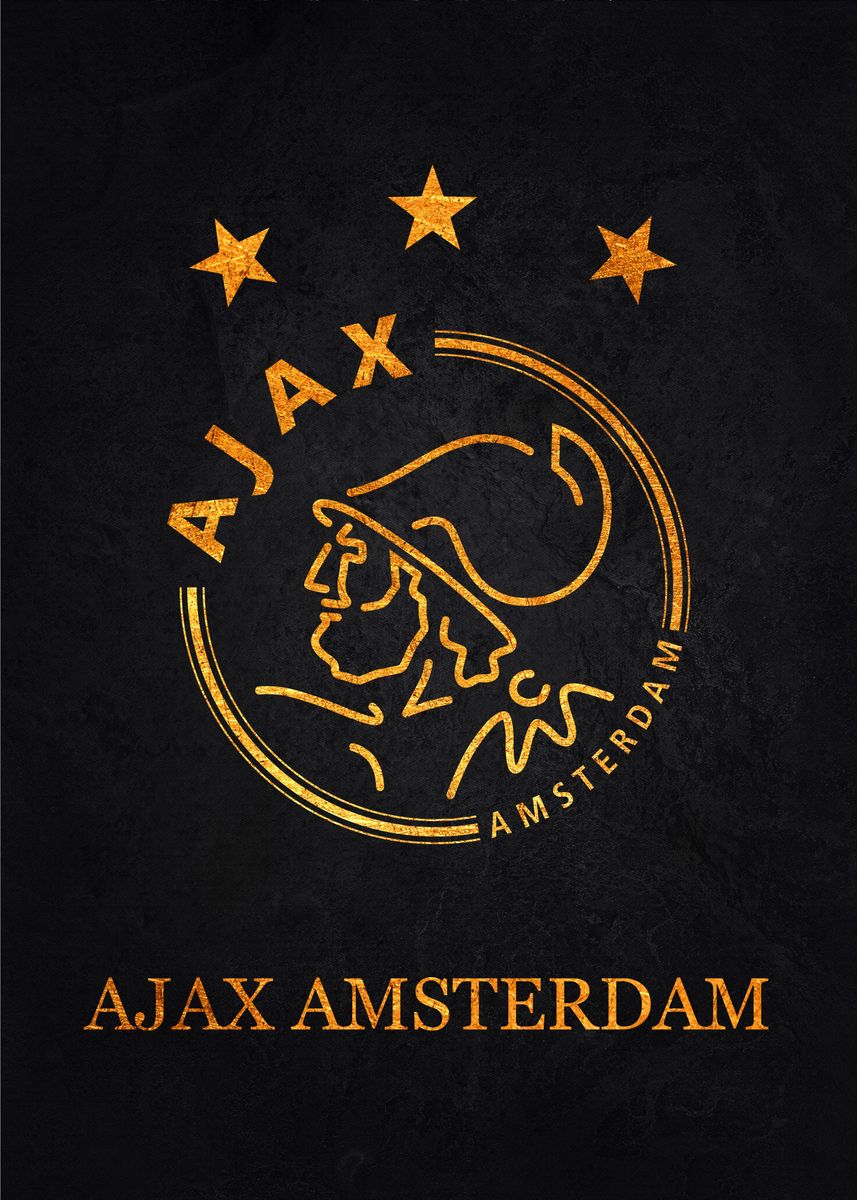 'Ajax Amsterdam Golden' Poster, picture, metal print, paint by Elvira A ...