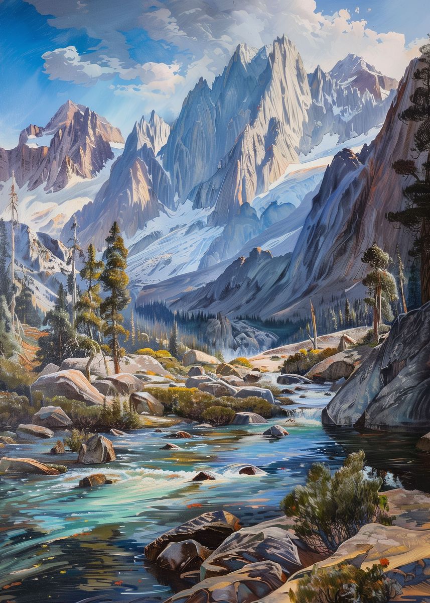 'The Sierra Nevada' Poster, picture, metal print, paint by BOUNTEES ...