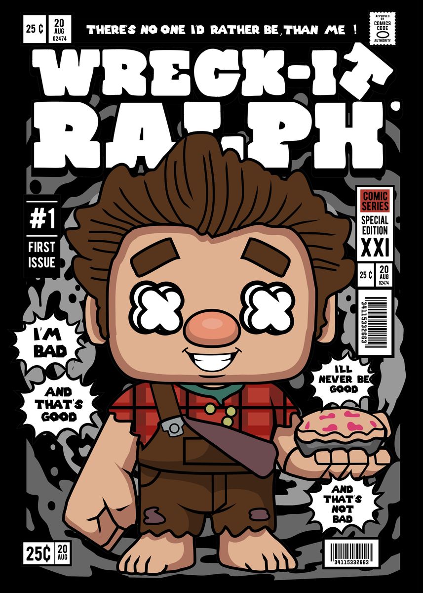 'Wreck It Ralph Pop Culture' Poster, picture, metal print, paint by Mus ...