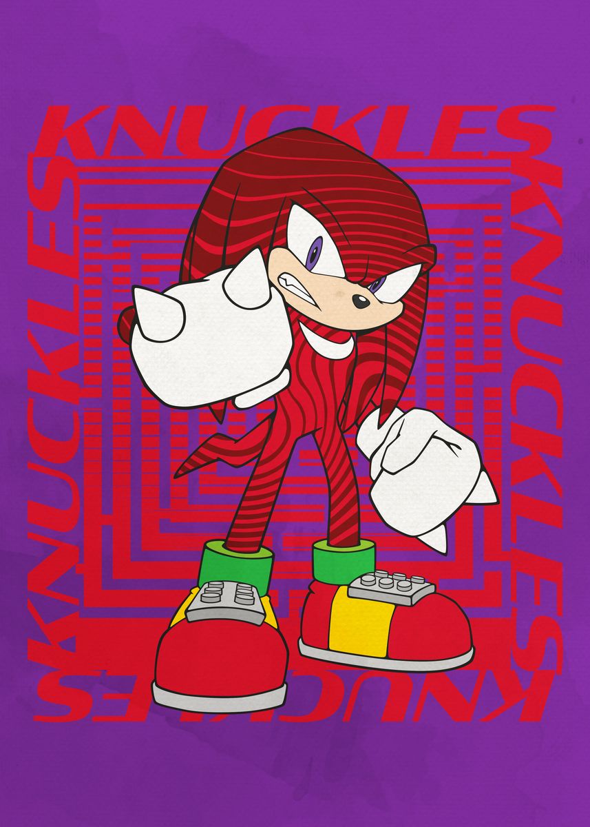 'Knuckles' Poster, picture, metal print, paint by Sonic the Hedgehog ...