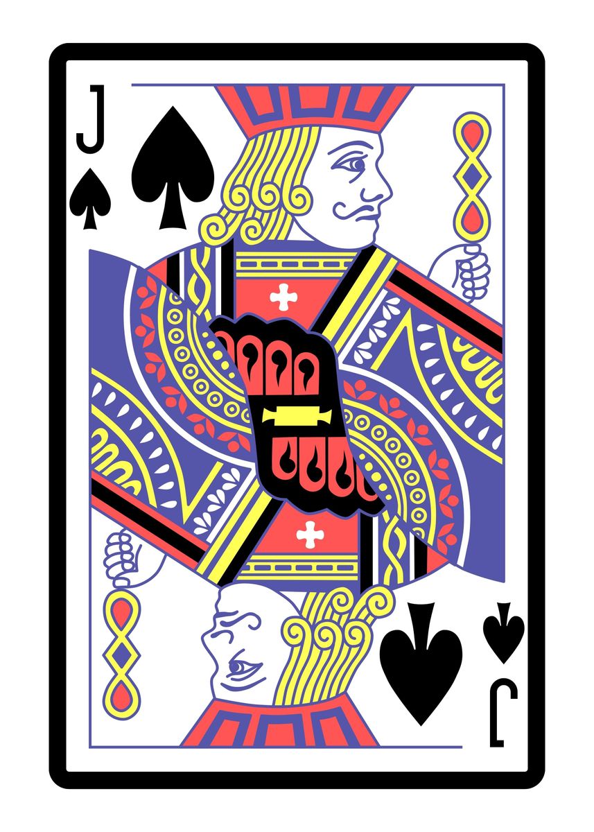 'Jack of Spades Card' Poster, picture, metal print, paint by ...