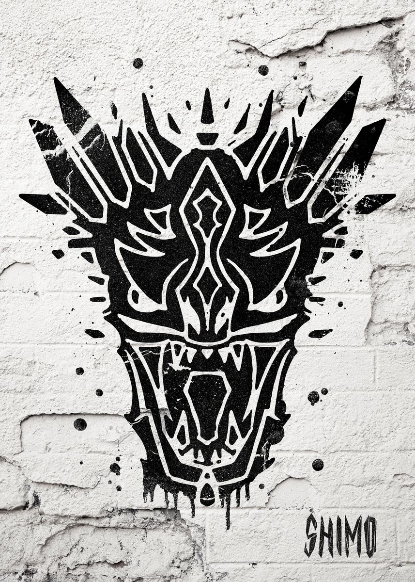 'Shimo Urban Portrait' Poster, picture, metal print, paint by Godzilla ...