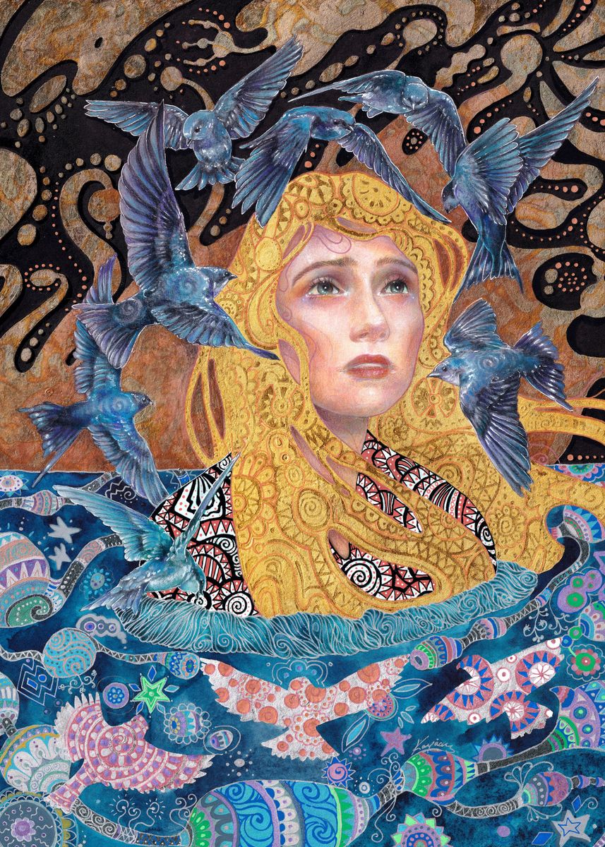 'Ephemeral Whispers' Poster, picture, metal print, paint by Nikolas ...