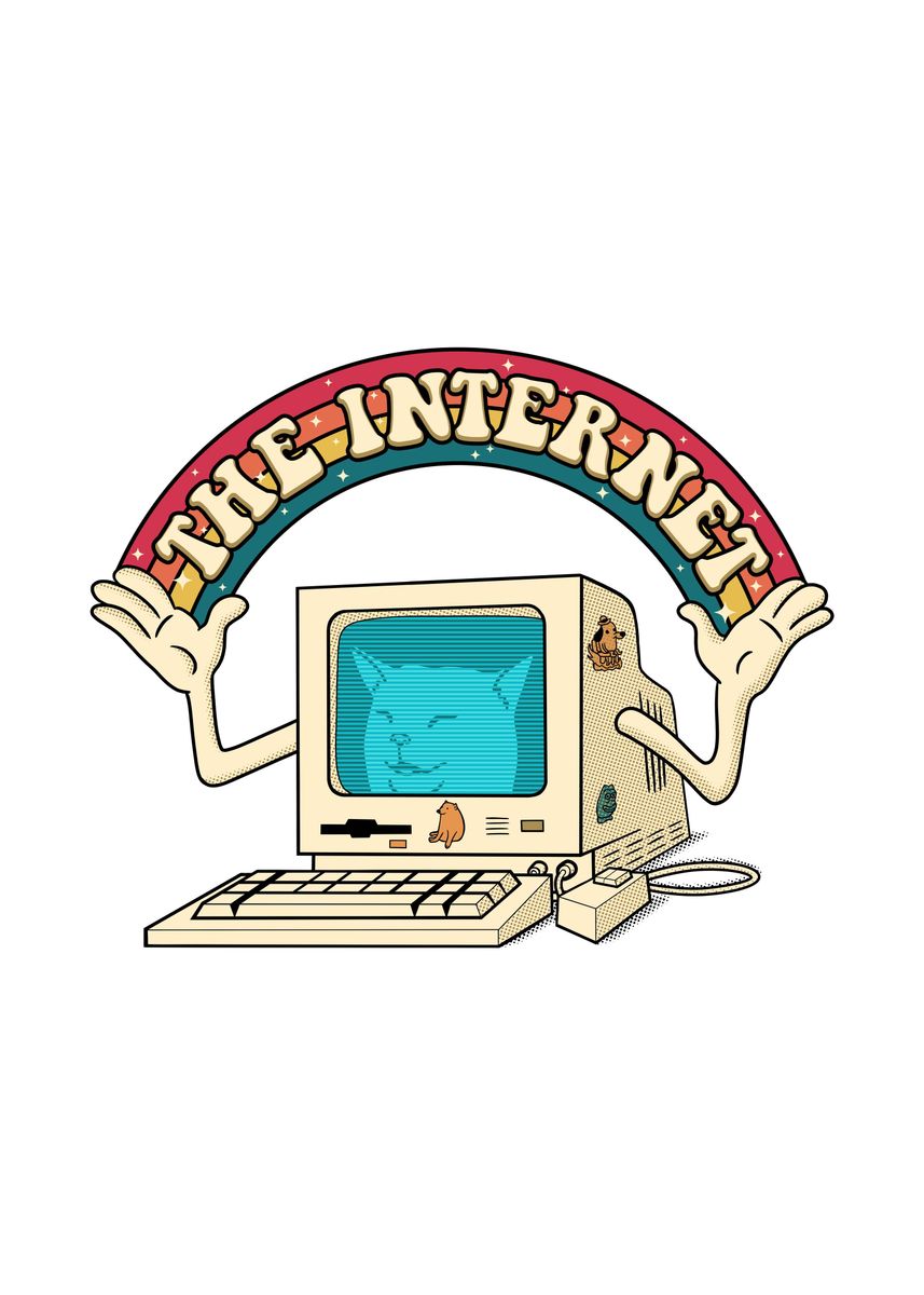 'The internet and memes ' Poster, picture, metal print, paint by ...