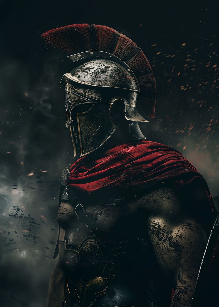 'Leonidas Spartan Warrior' Poster, picture, metal print, paint by ...
