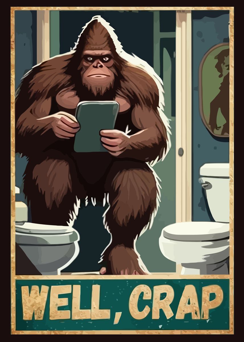 'Well crap' Poster, picture, metal print, paint by Long Dragon | Displate