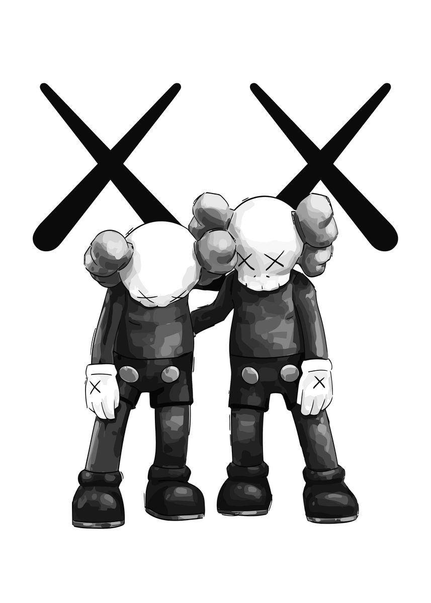 'Kaws' Poster, picture, metal print, paint by F1 Super Car | Displate