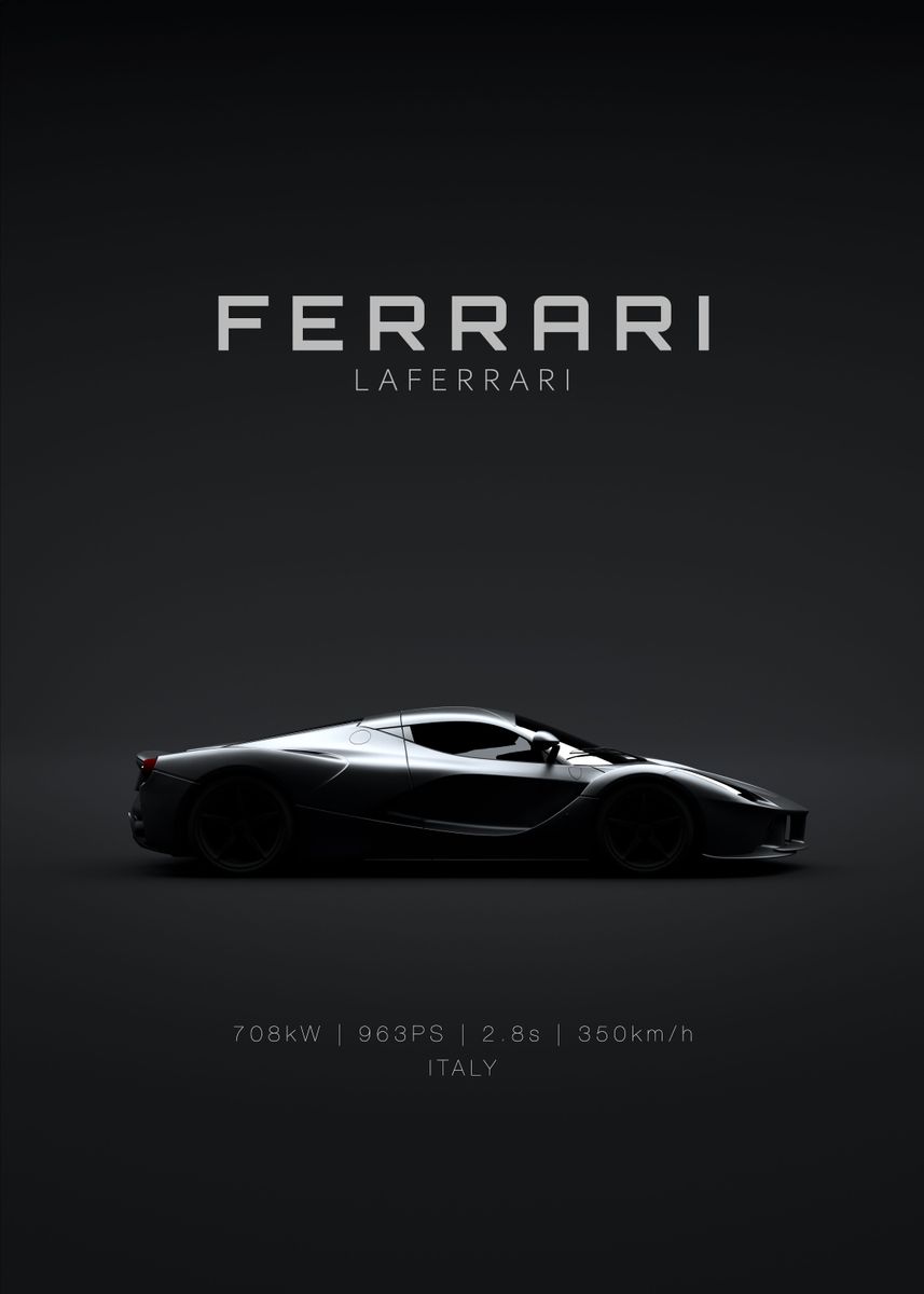 'Ferrari Laferrari 2013 ' Poster, picture, metal print, paint by 21 MXM ...
