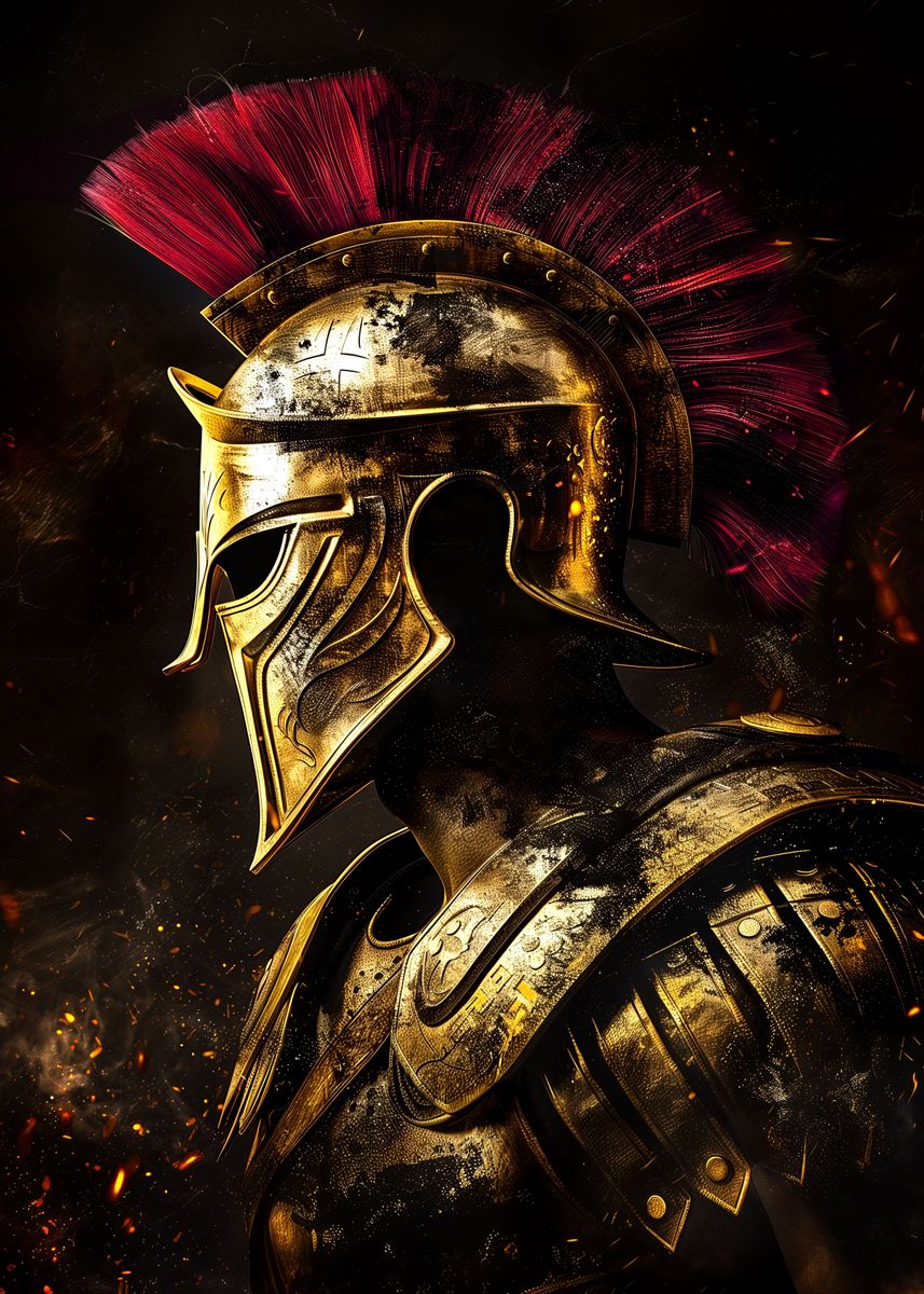 'Spartan' Poster, picture, metal print, paint by the Moooh | Displate