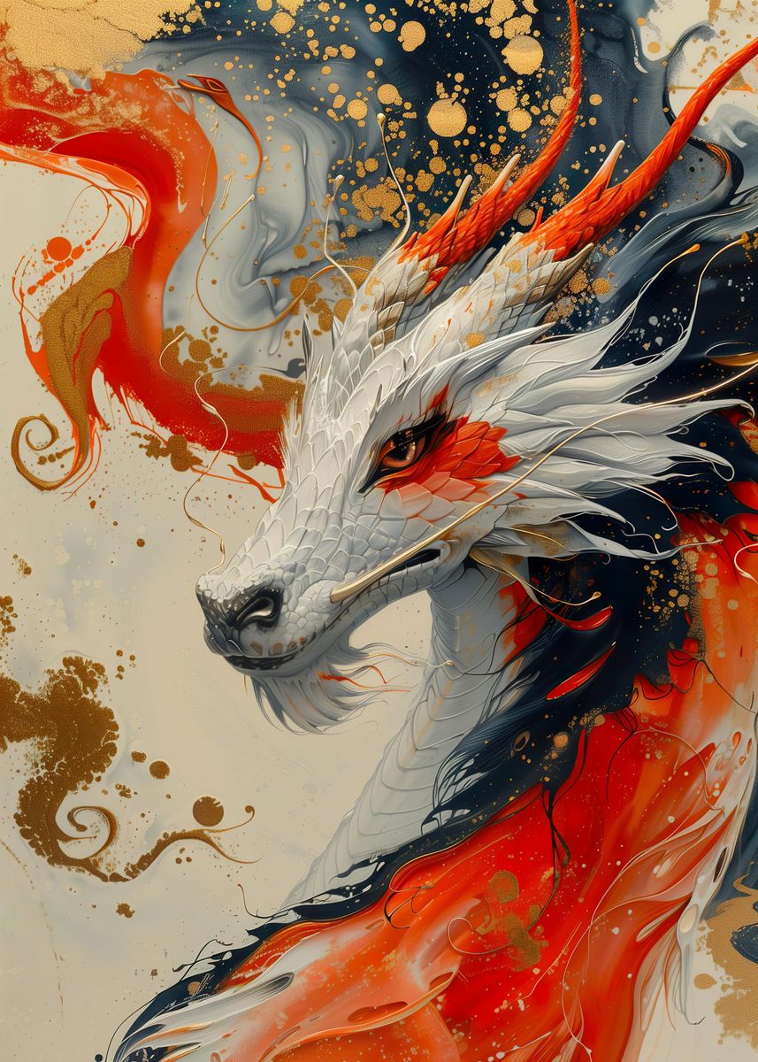 'Dragon of Blood' Poster, picture, metal print, paint by Quasarai ...