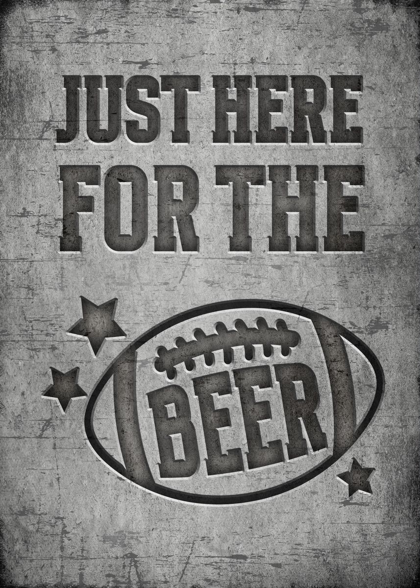 'Football Beer Game' Poster, picture, metal print, paint by XandYart | Displate