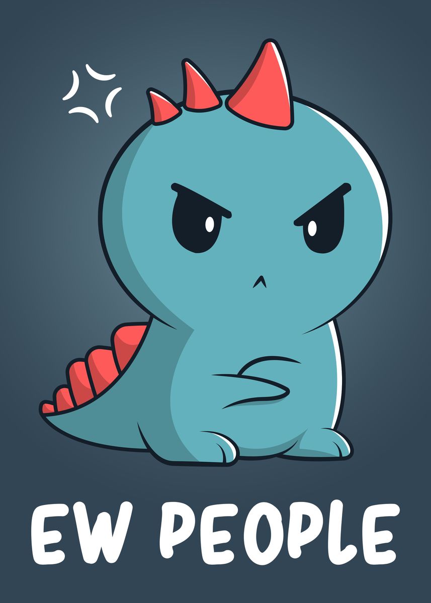 'Introvert Humor Antisocial' Poster, picture, metal print, paint by ...